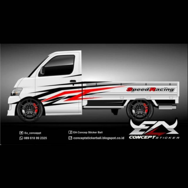 Jual sticker mobil pick up grandmak L300 Suzuki carry | Shopee Indonesia