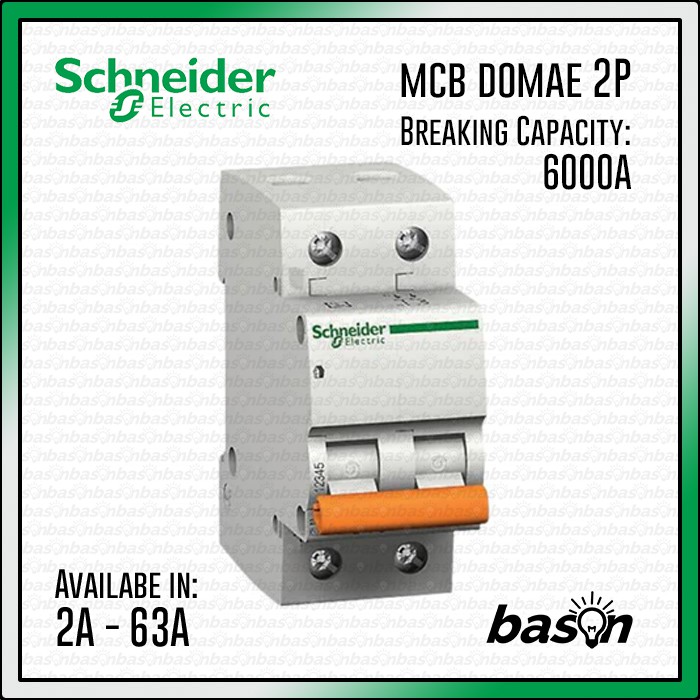 Jual SCHNEIDER MCB Domae 2Phase - 2A - 4A - 6A - 10A - 16A - 20A - 25A ...