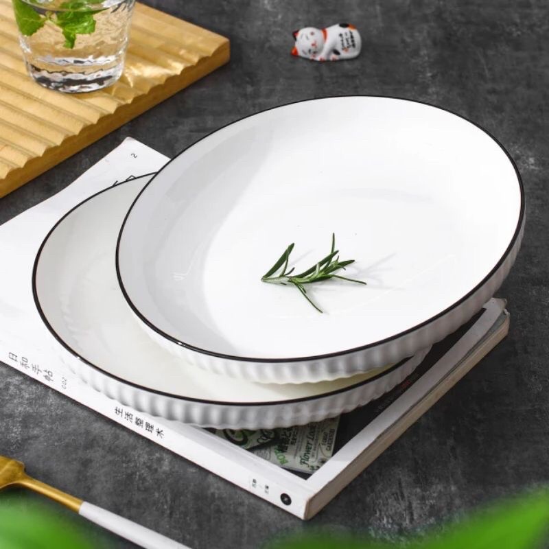 Jual Piring Makan Keramik | Dinner Plate Porcelain putih polos Japan ...