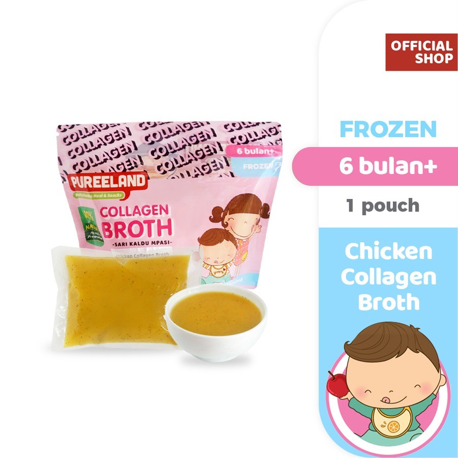 Jual Pureeland Baby Chicken Collagen Bone Broth / MPASI Baby Organik ...