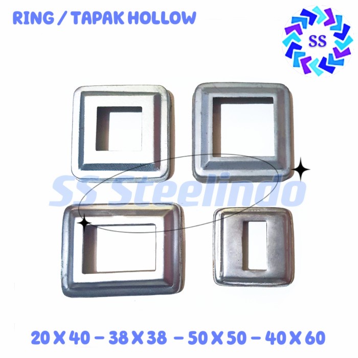 Jual RING TAPAK HOLLOW BESI PAGAR (20X20 30X30 20X40 38X38 50X50 40X60 40X80 50X100) | Shopee ...