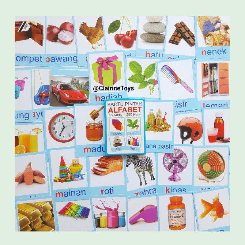 Jual FLASHCARD ALPHABET - KARTU PINTAR ALFABET | Shopee Indonesia