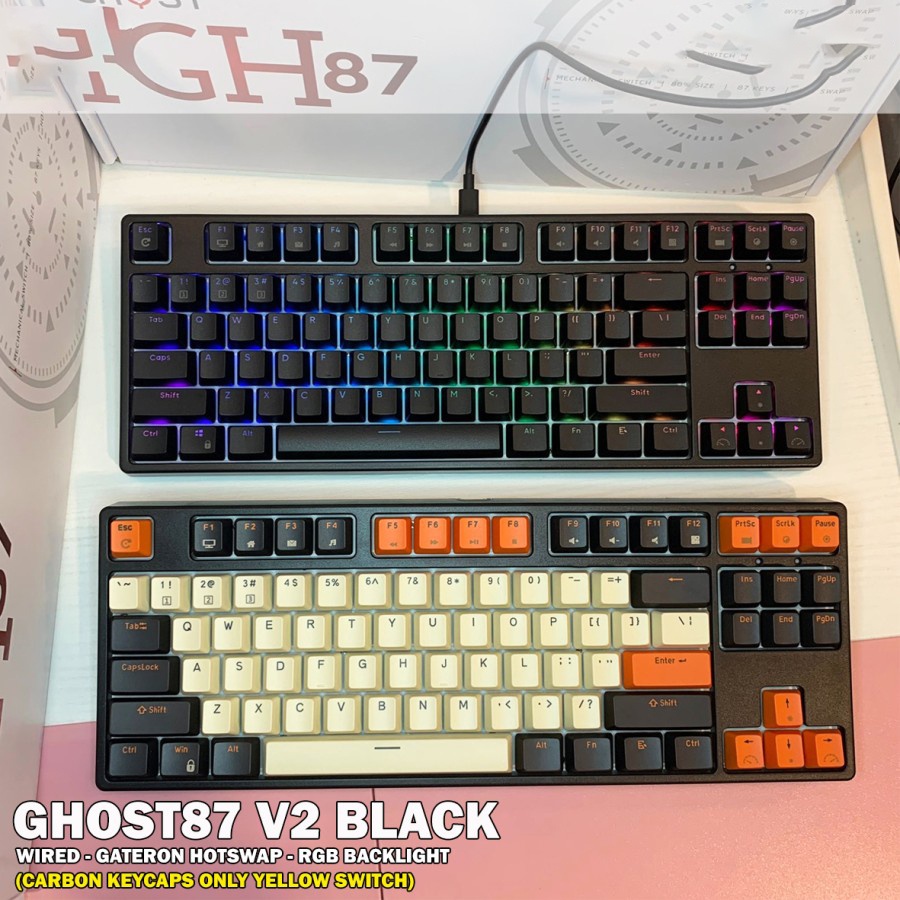 Jual Paradox Ghost GH87 V2 Black Hotswap Mechanical Keyboard | Shopee ...
