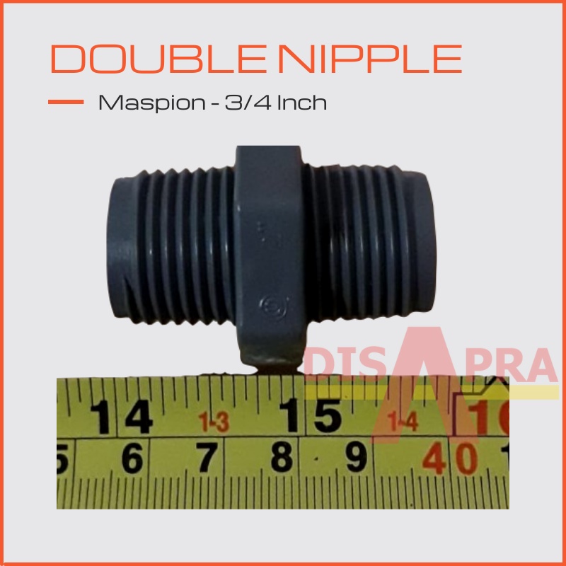 Jual DOUBLE NIPPLE Maspion 3/4" inch AW PVC Dobel Nepel Doble Niple Nepple 3 per 4 Sambungan ...