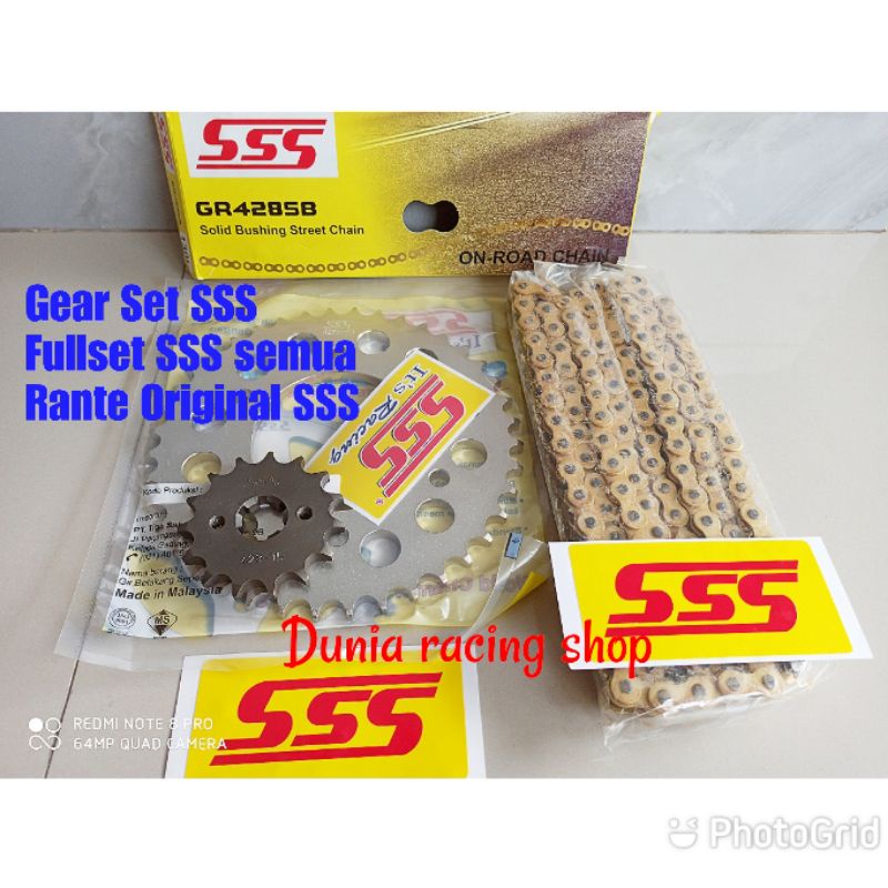 Jual Gear set sss Gir set sss 428 Vixion MX king Ninja R Ninja RR Ninja S CB 150 CBR Tiger ...