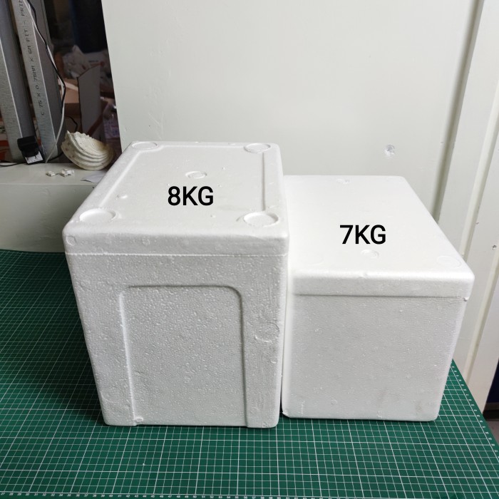 Jual Styrofoam Sterofoam kotak box ikan tempat penyimpanan es 7kg 8kg ...