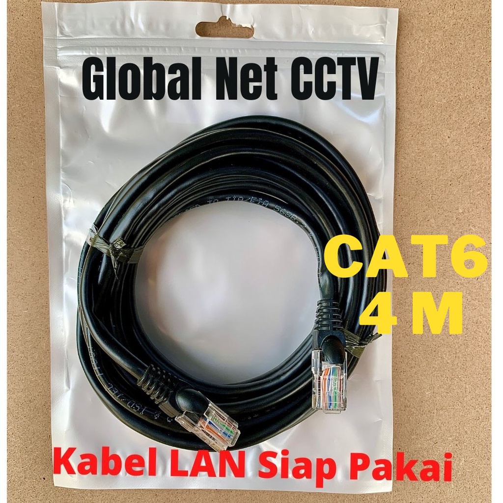 Jual Kabel LAN 4M UTP CAT 6 RJ45 Kabel LAN CAT6 4 Meter Siap Pakai ...