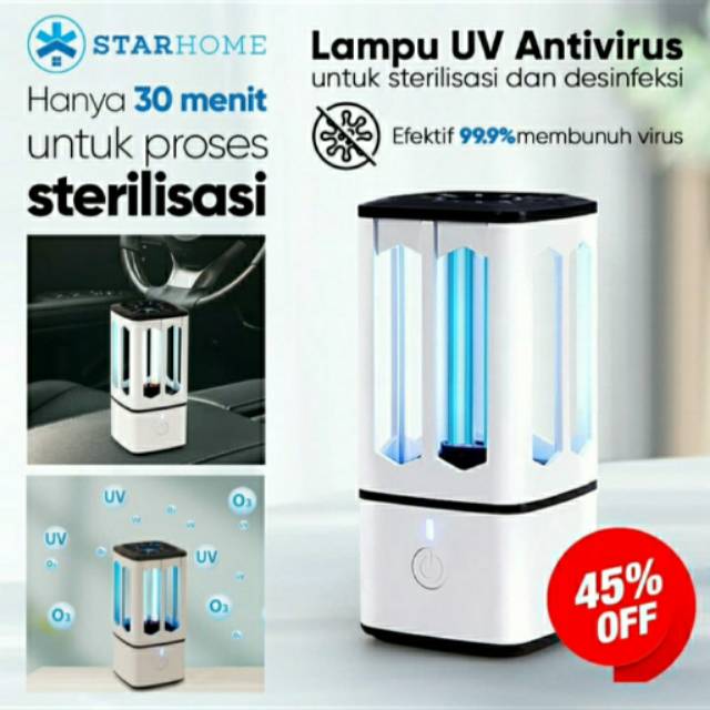 Jual Lampu Sterilisasi Desinfeksi Sanitizer - Lampu UVC Anti Virus Bakteri - Portable Germicidal ...