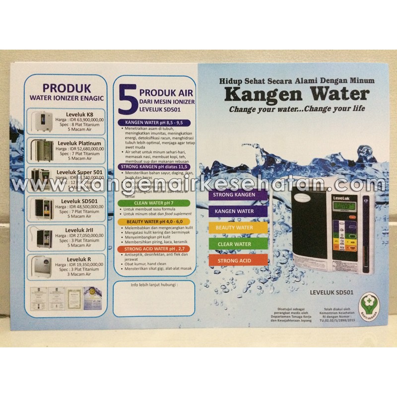 Jual Brosur Kangen Water A4 - Eceran Isi 100 Lembar | Shopee Indonesia