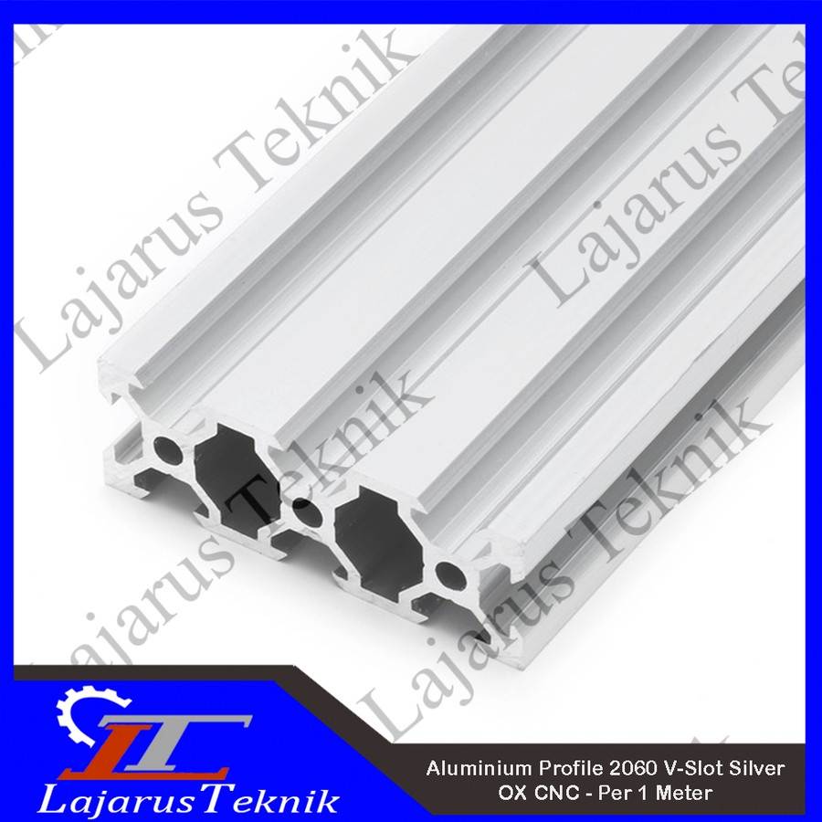 Jual Aluminium Profile 2060 / 20 60 / 20x60 - V-Slot / Vslot / V slot Silver OX CNC - Per 1 Cm ...