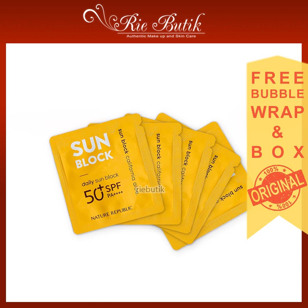 Jual SAMPLE Nature Republic Sun Block California Moisturizing Tone Up ...