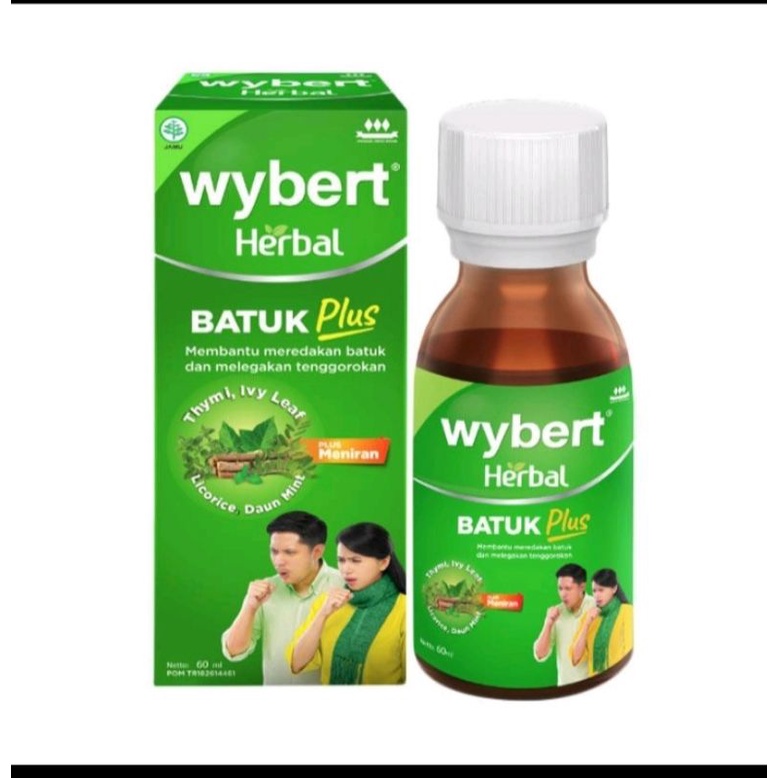 Jual Wybert obat batuk herbal plus 60ml(aman untuk ibu hamil dan ...