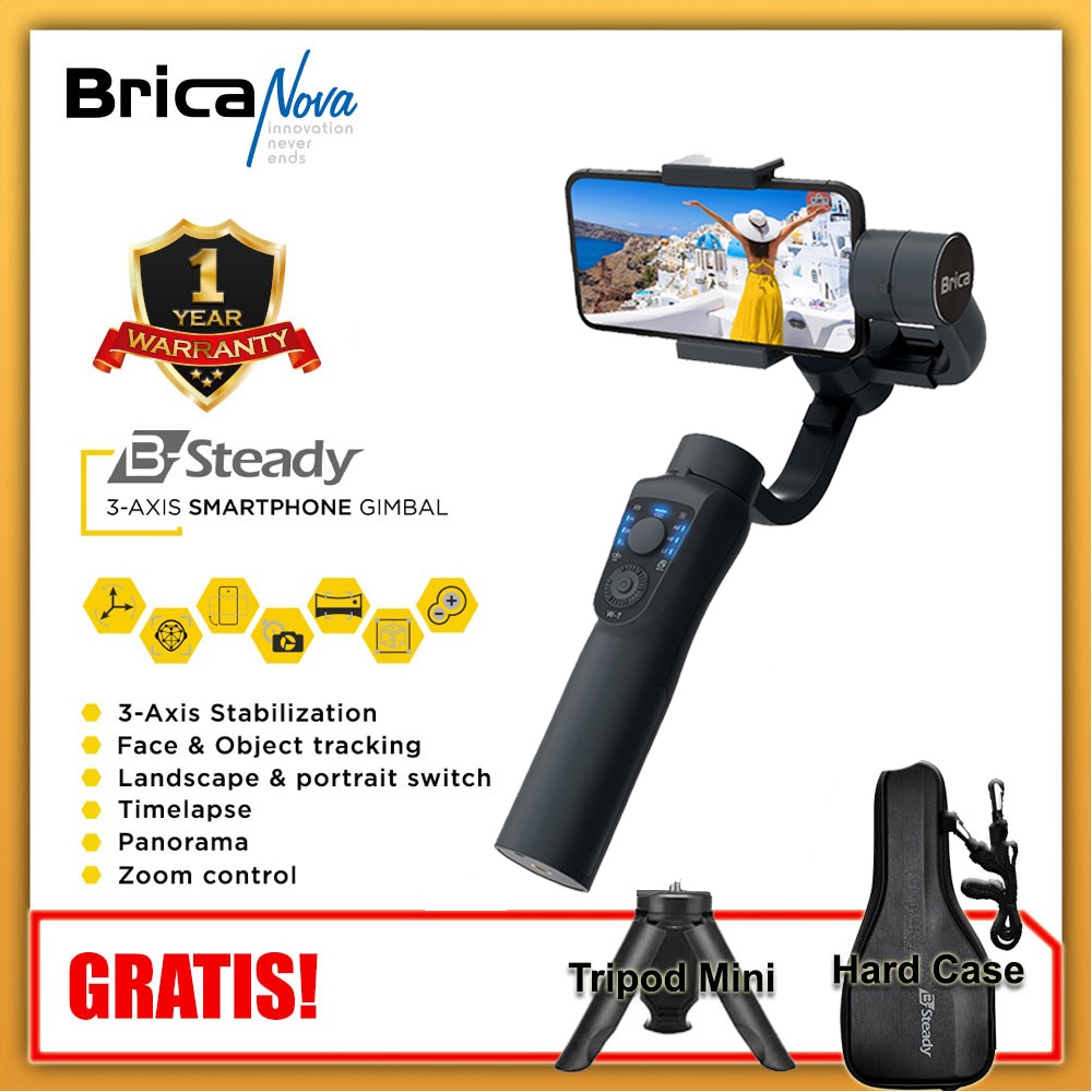 Jual Brica BSteady - B-Steady 3 Axis Gimbal - Hitam - Free Tripod - BS1 ...