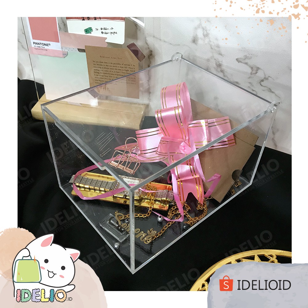 Jual Box Acrylic Kado / Hampers / Kotak Kado 21.5CM | Shopee Indonesia