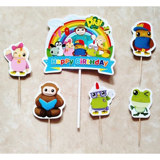 Jual satu set hiasan kue ulang tahun cake topper karakter didi and ...