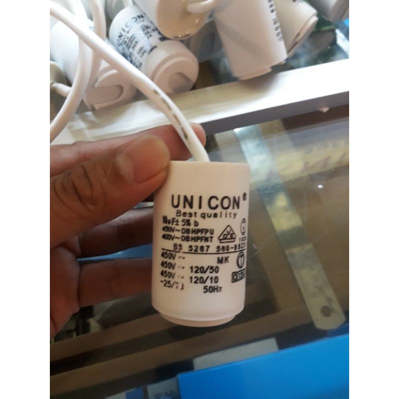 Jual Kapasitor Running Unicon 10uf 450v Type Kabel | Shopee Indonesia