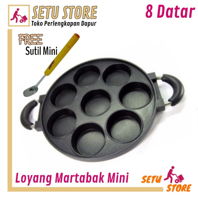 Jual Cake Pan 8 Datar Loyang Kue Martabak Mini Cetakan Kue Lumpur 8 ...