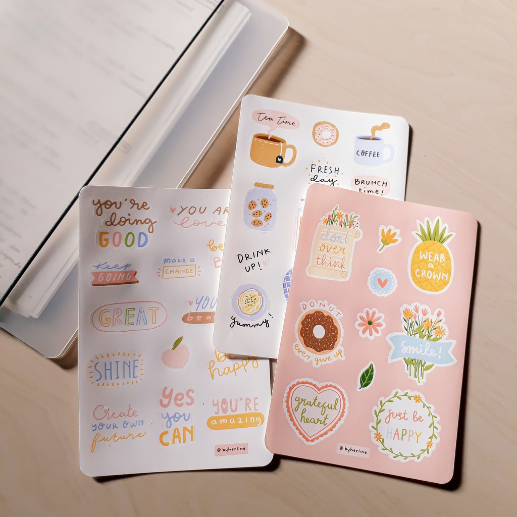Jual Journal Stickers - 3 sheets per pack - kiss cut | Jabirah | Shopee ...