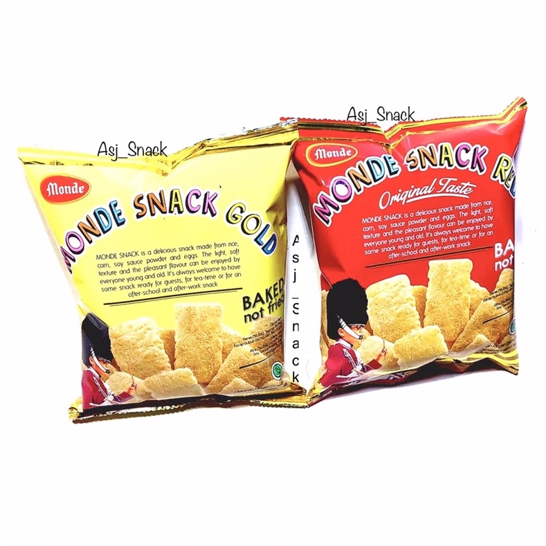 Jual Monde Snack Red Original Taste Dan Gold ( Netto 30gr ) Baked Not ...