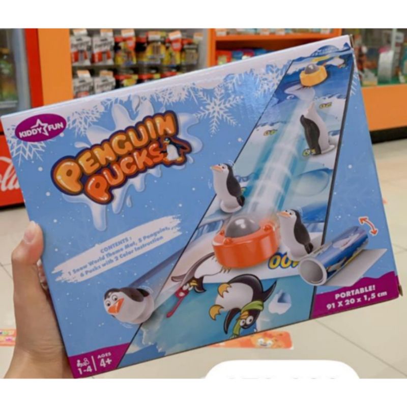 Jual Mainan anak penguin pucks funny curling race game original kiddy ...