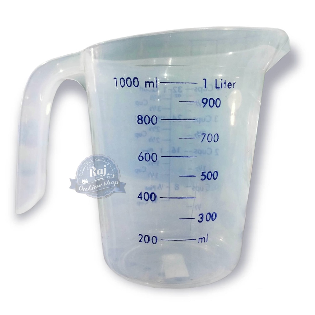 Jual gelas takar 1 L 1000 ml takaran air sirup masakan kue 500 | Shopee ...