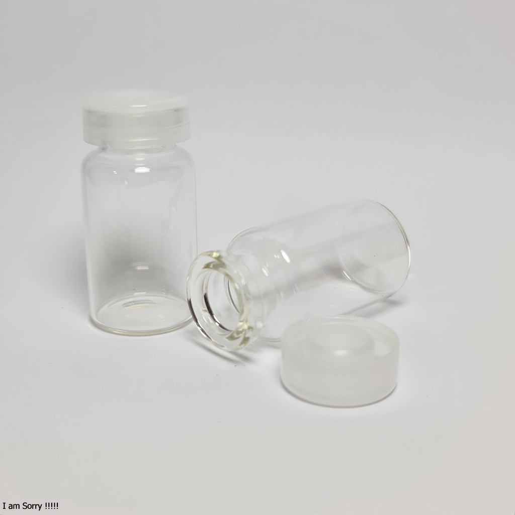 Jual Vial 10ml botol kaca tester tutup sumbat Plastik | Shopee Indonesia