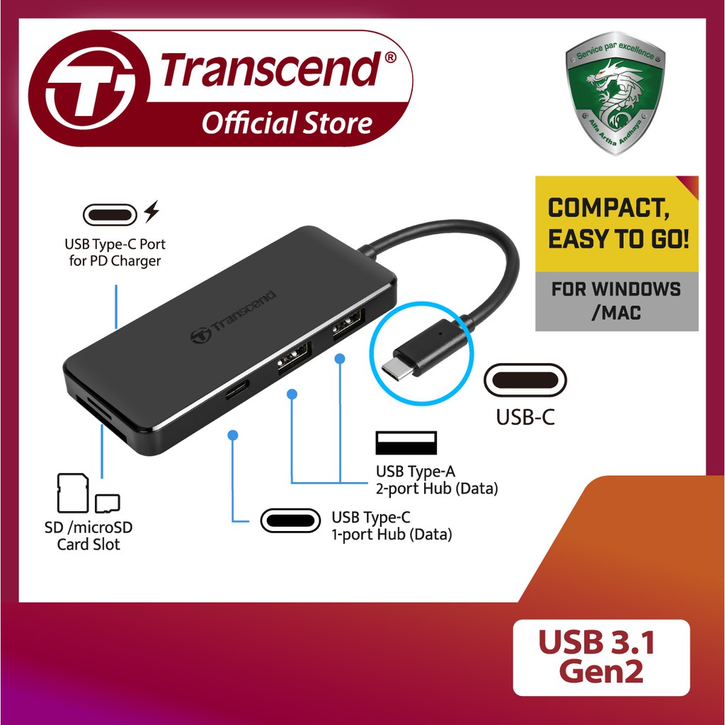 Jual Transcend USB Hub HUB5C | Shopee Indonesia