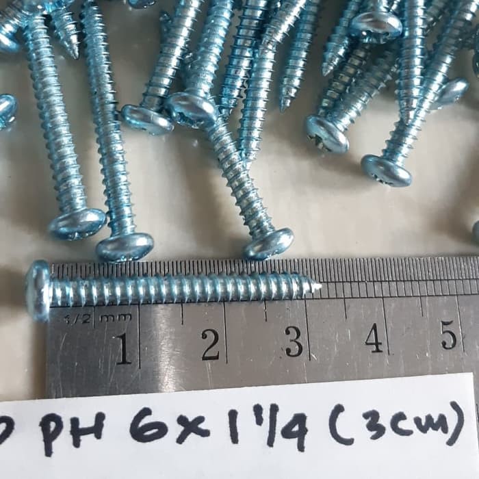 Jual Skrup 3cm PH 6x1 1/4" Sekrup 50 pcs | Shopee Indonesia