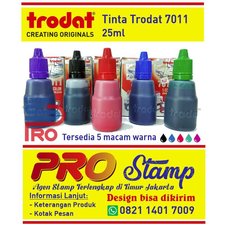 Jual TINTA STEMPEL - TRODAT 7011 (25ml) READY STOCK!! | Shopee Indonesia