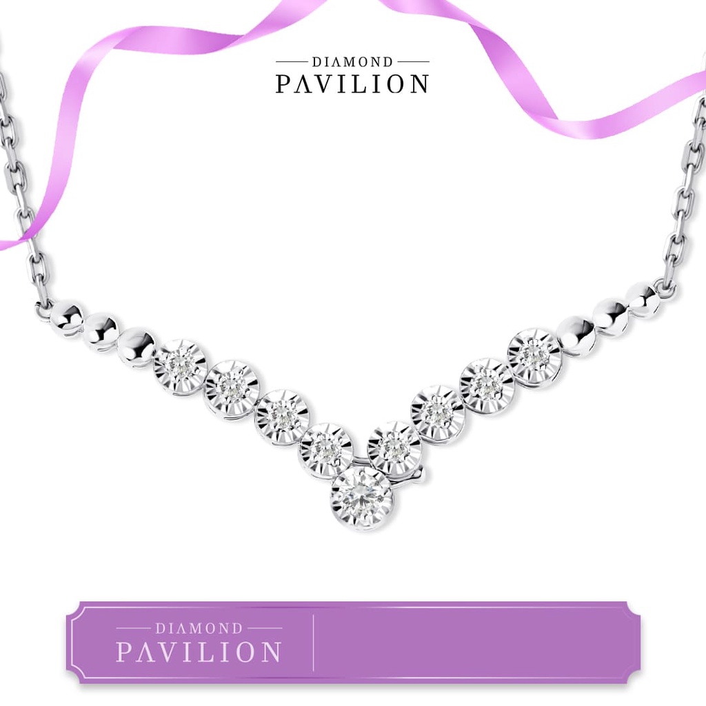 Jual Diamond Pavilion Kalung Emas Batu Berlian Violettan Necklace ...
