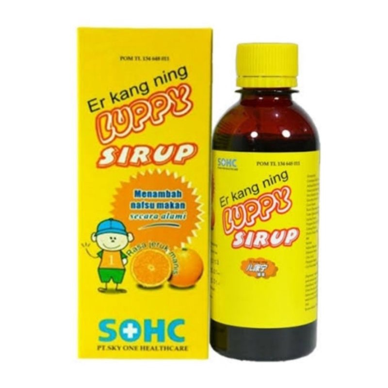 Jual Er kang Ning luppy syrup 100ml/vitamin nafsu makan | Shopee Indonesia