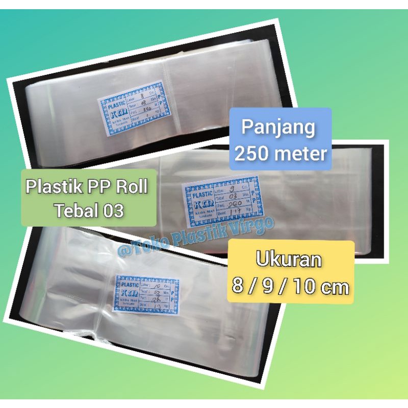 Jual Plastik PP Roll Lebar 8 / 9 / 10 cm - Bening Tebal 03 | Shopee Indonesia