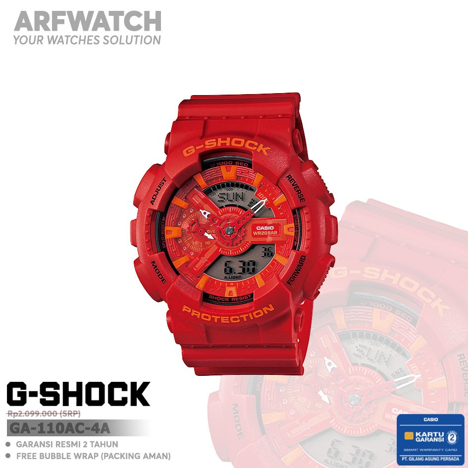 Jual Casio G-Shock GA-110AC-4A / GA-110AC-4ADR Original | Shopee Indonesia