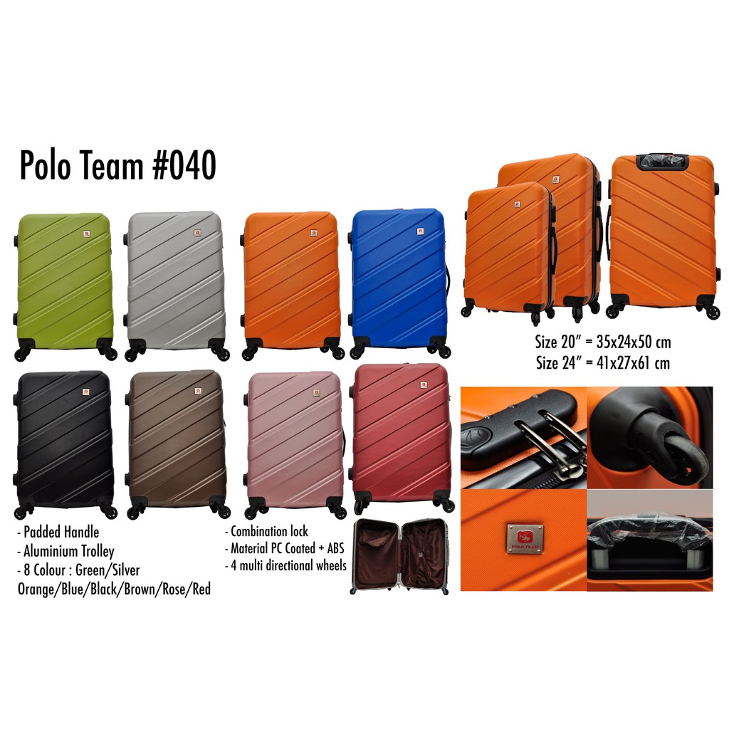 Jual Koper Polo Team Hardcase Kabin size 20 inch 040 | Shopee Indonesia