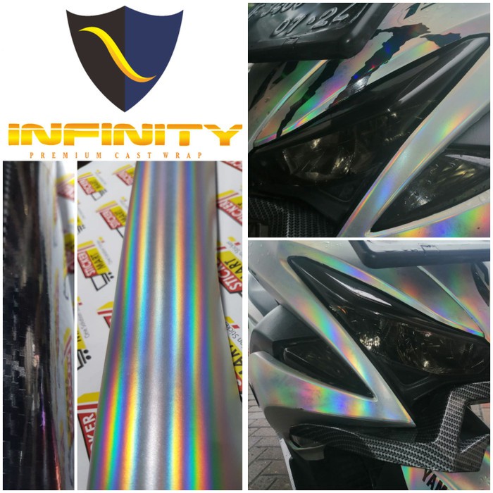 Jual Sticker Mobil Motor Laser Chrome Holographic Matte (iridescence ...