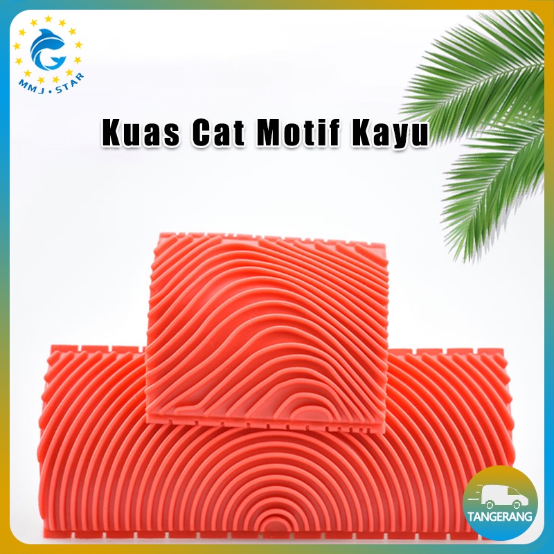 Jual 【2 Pcs/Set】Kuas Cat Motif Kayu Rubber/Kuas Cat Roll Karet Dinding ...