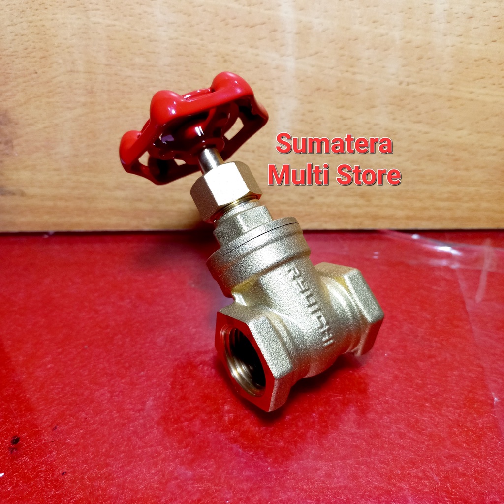 Jual Ryuichi Gate Valve Kuningan 1/2 - Stop Kran Putar | Shopee Indonesia