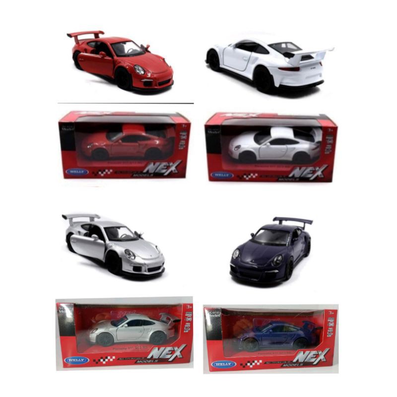 Jual Welly Nex Porsche 911 GT3 RS Skala 1/32-1/38 / Mobilan Pullback ...