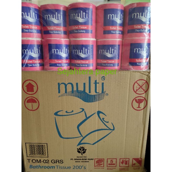 Jual Tissue toilet multi 10 roll/ tisu toilet multi 200 sheet isi 10 ...