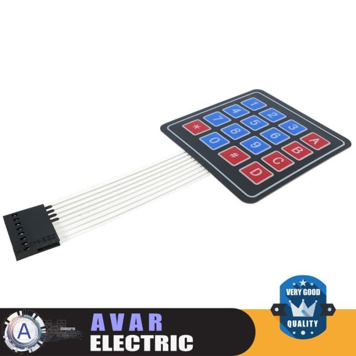 Jual 4 X 4 Flexible Membran Keypad Matrix Key Pad Membrane 4x4 Arduino