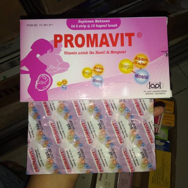 Jual PROMAVIT TABLET VITAMIN IBU HAMIL DAN MENYUSUI HARGA PER STRIP ISI ...