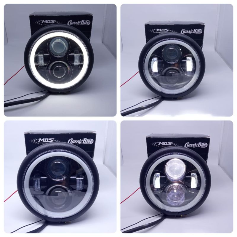 Jual lampu depan HeadLamp Daymaker angel eye putih 5,75 inc japstyle ...