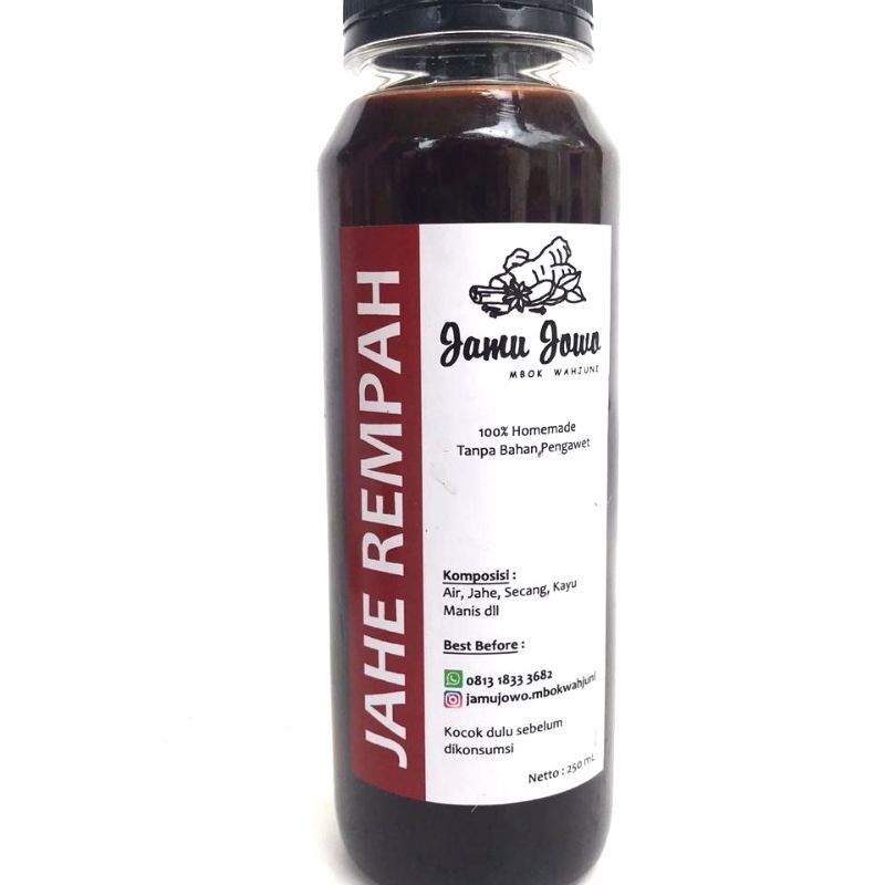 Jual Jamu Jahe Rempah Botolan 250 mL (gojek & grab only) | Shopee Indonesia