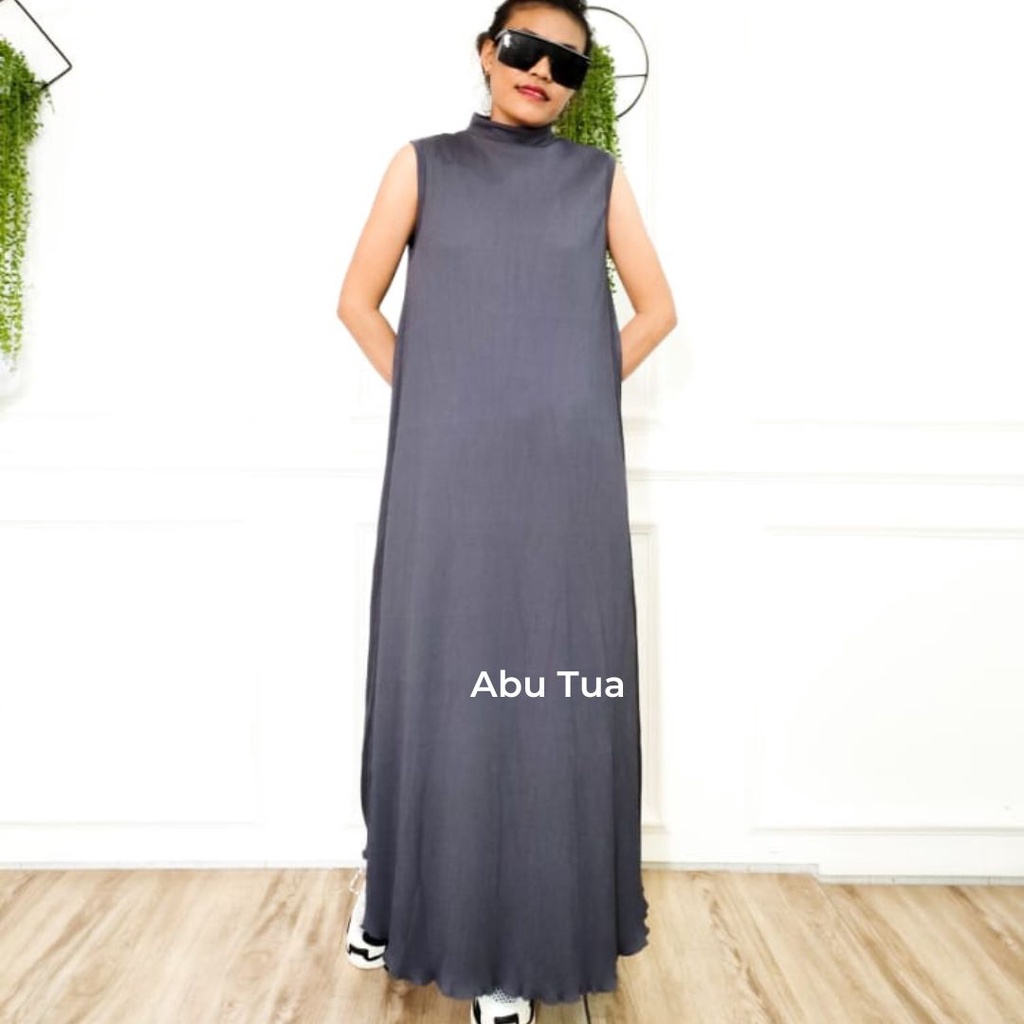 Jual INNER DRESS PLISKET PREMIUM /SLEEVELESS LONG DRESS/INNER PLISKET ...