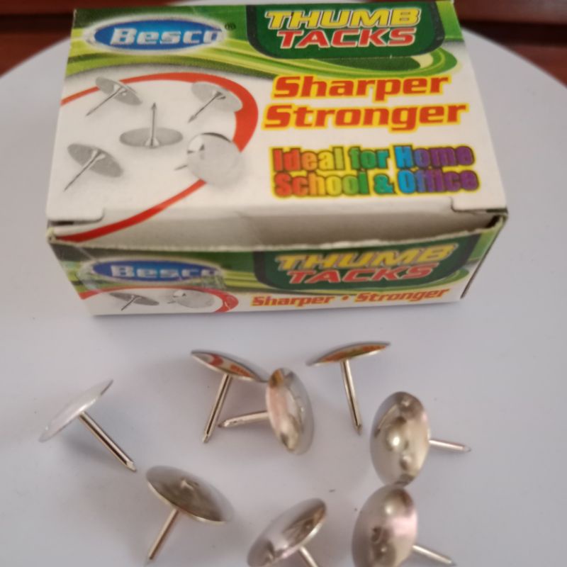 Jual Paku Payung isi 25 pcs - Thumb Tacks Pines Push Pin Stainless ...