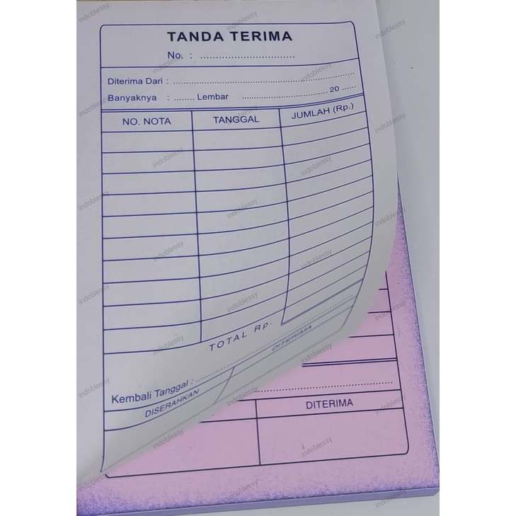 Jual BUKU TANDA TERIMA NOTA faktur KWITANSI NCR Putih-Merah 1/4 FOLIO 2 ...