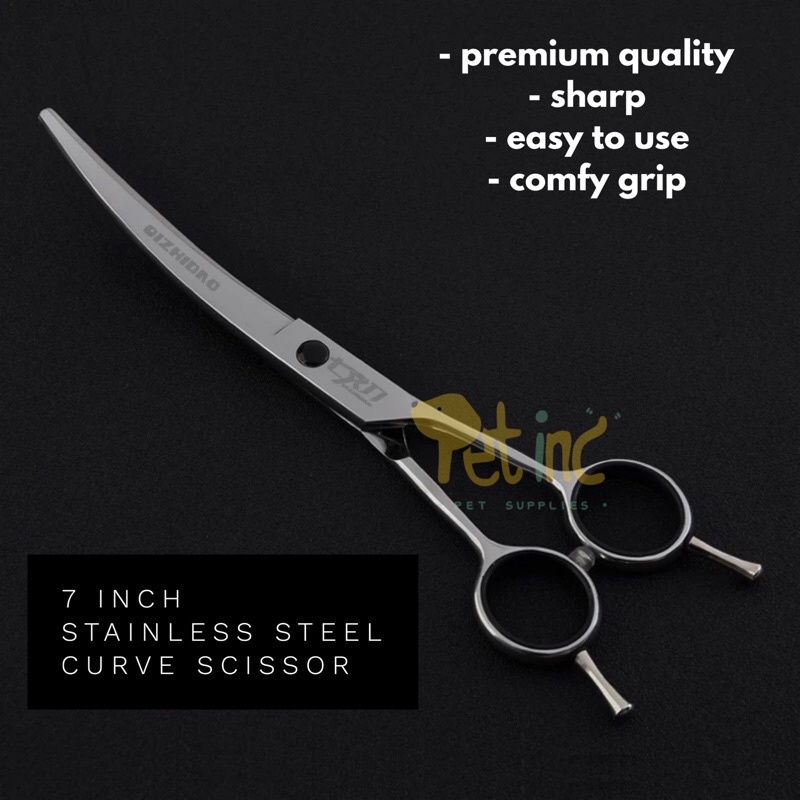 Jual Grooming pet scissor gunting curve (lengkung) 7inch | Shopee Indonesia