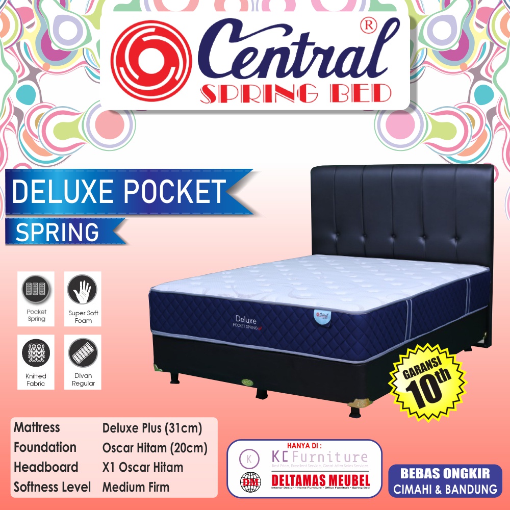 Jual Kasur Central Deluxe Pocket ( 1 Set Dengan Divan dan Sandaran ...