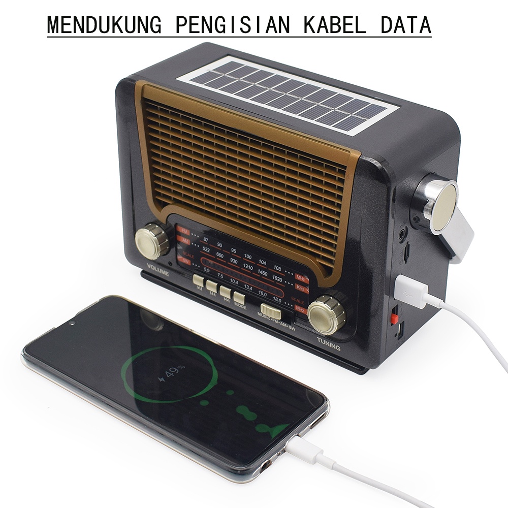 Jual Radio fm bluetooth/AM/SW Radio jadul Player Radio Portabel Retro ...