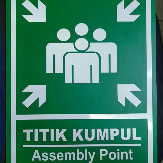 Jual BARANG BARU sign titik kumpul / assembly point | Shopee Indonesia